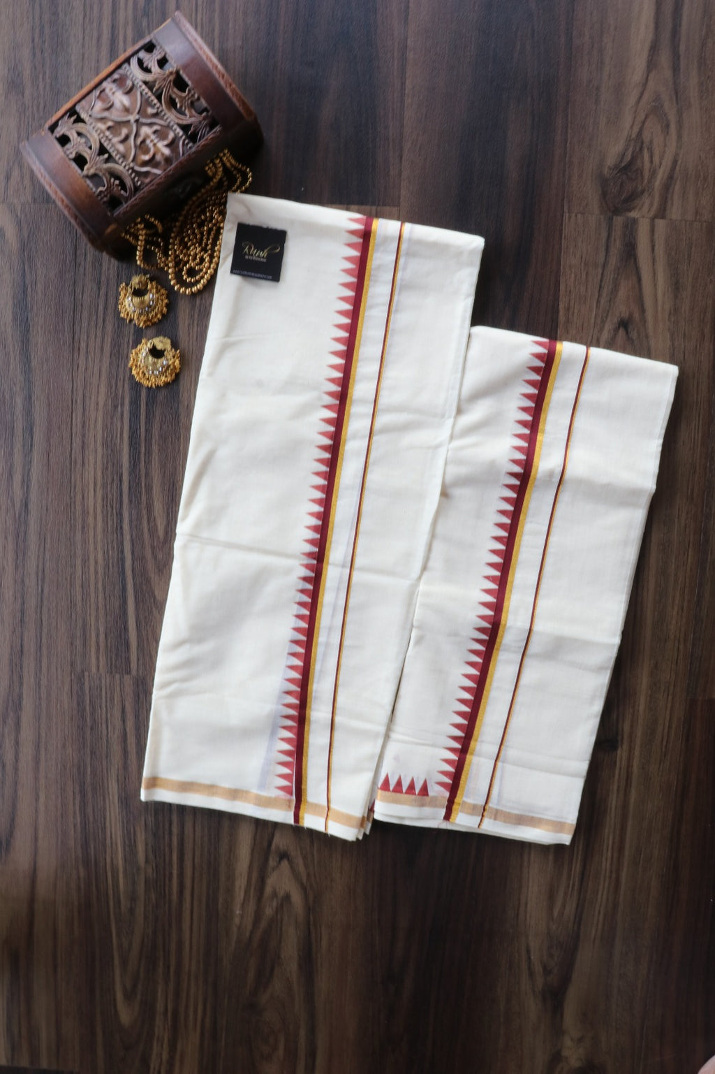 COLOUR TEMPLE BORDER COTTON SET MUND